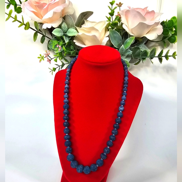 Jewelry | Vintage Blue Coral Sphere Necklace | Poshmark